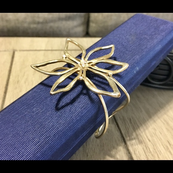 Jewelry | Lotus Rhinestone Cuff Bracelet | Poshmark